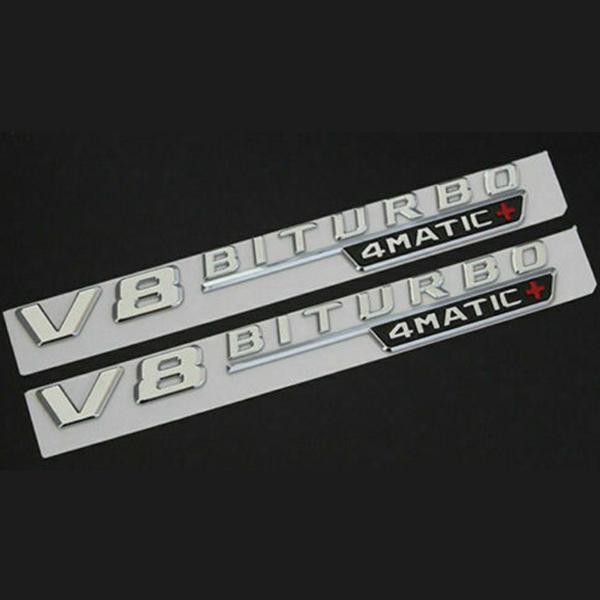 Buy 2pcs V8 BITURBO Car Sticker High Quality Emblem Vehicle Logos for ...