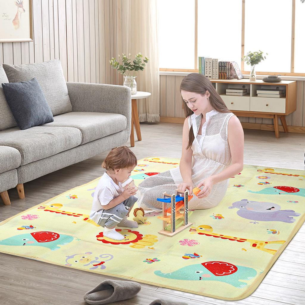 Buy Waterproof Baby Play Mat Crawling Mat Double Surface Carpet Animal ...