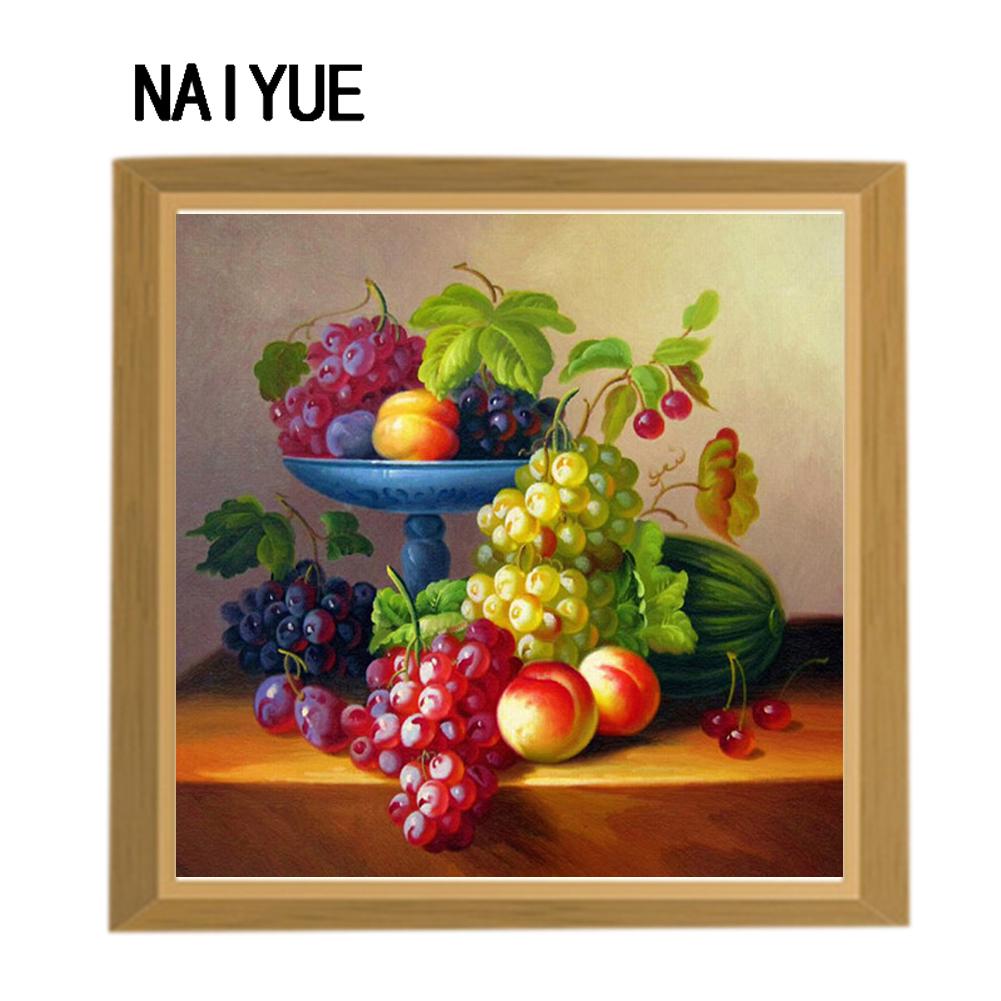 Buy 30 * 30cm 5D DIY Diamond Painting Fruit Mosaic Rhinestone Crystal ...