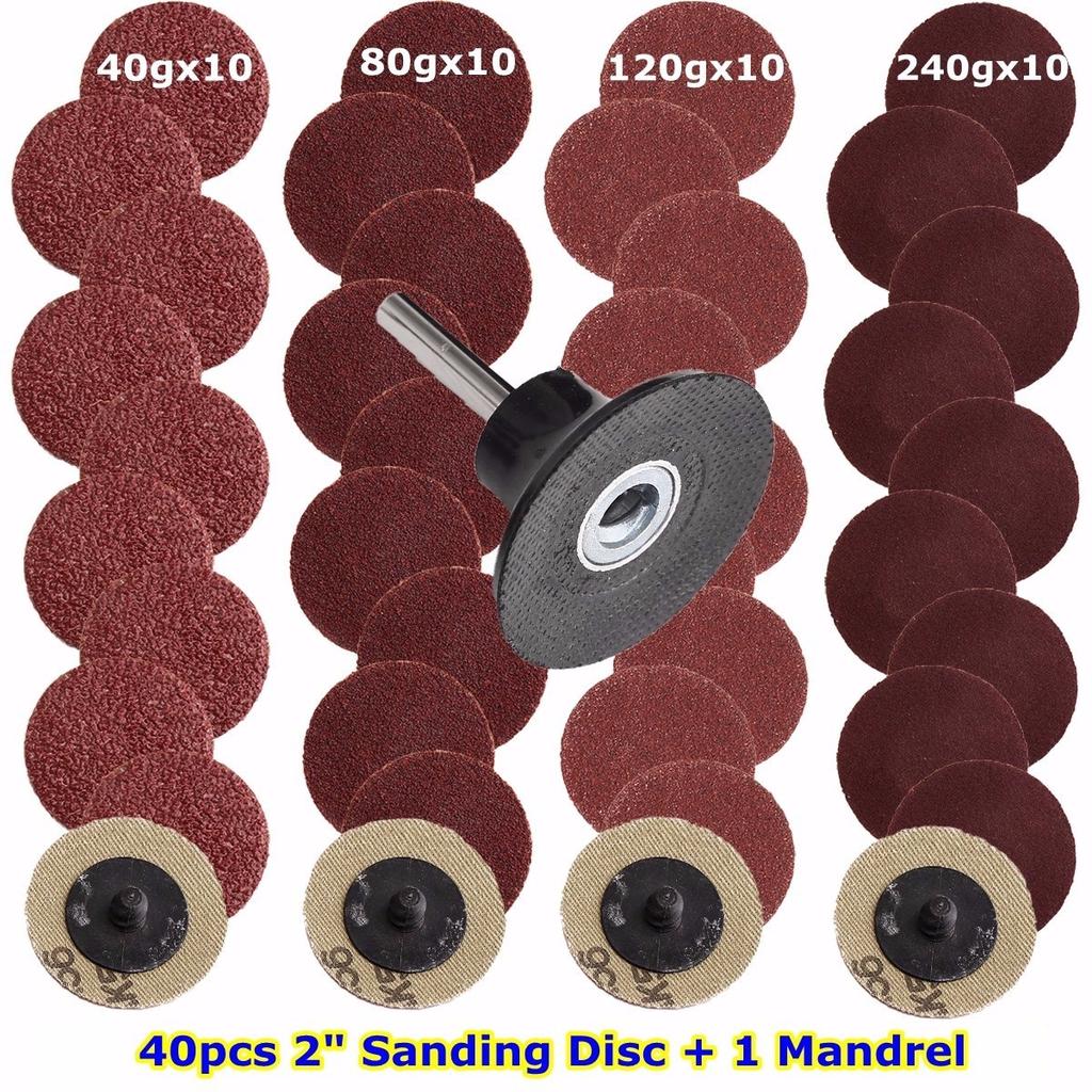 Buy 40 Mix 40/80/120/240 Grits 2" Type R Sander Paper Sanding Buffing ...