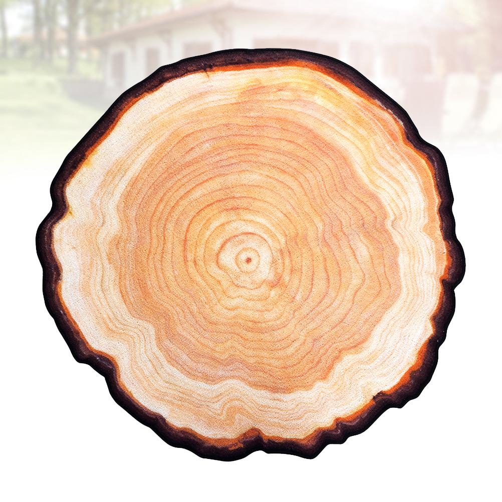 Buy 100x100cm Antique Tree Rings Circular Carpet Bedside Blanket ...