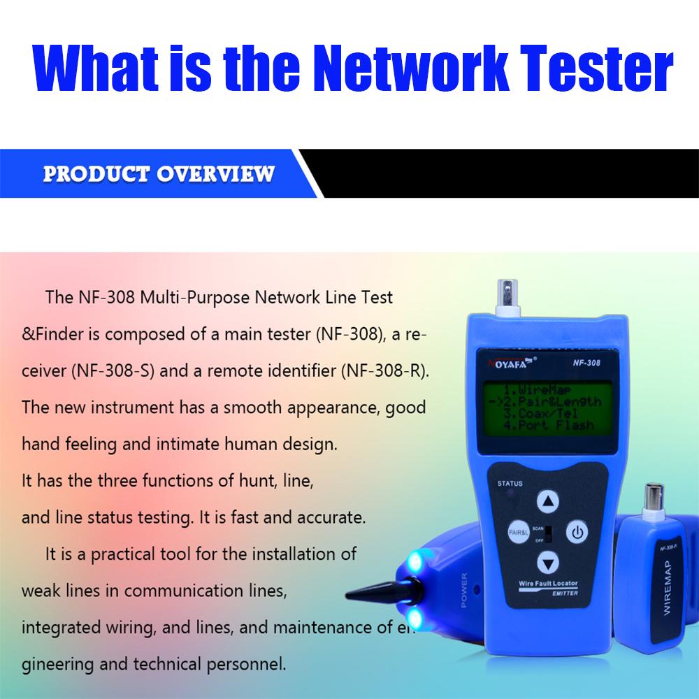 Buy NF-308 Wire Fault Locator Network Monitoring Cable Tester LCD LAN ...