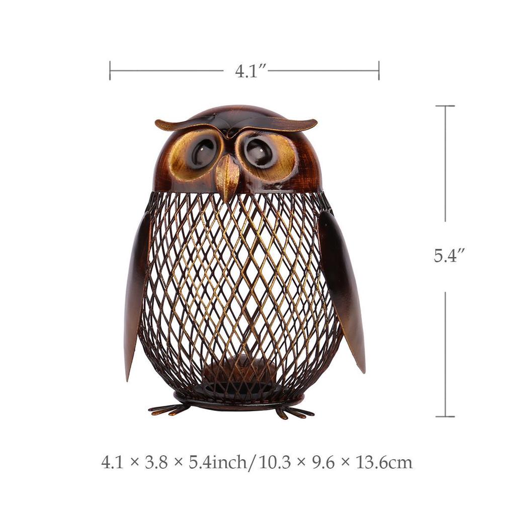 Buy TOOARTS Owl Shaped Metal Coin Box Home Furnishing Articles Crafting ...