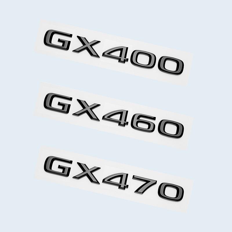 Buy Glossy Black 3D ABS Letters Number GX400 GX460 GX470 Emblem For ...