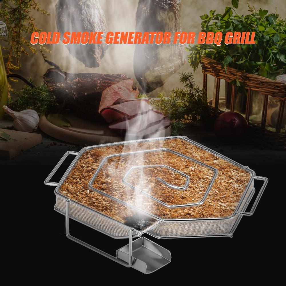 Buy Stainless Steel Cold Smoke Generator Cold Smoking Box Grill Mesh ...