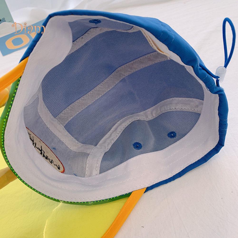 Buy Plar Bear Summer Unisex Kid Letter Embroidery Anti UV Splicing ...