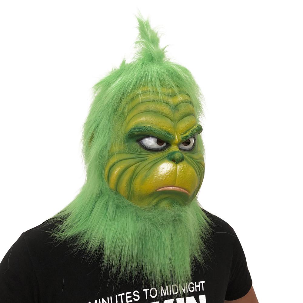 Buy Cosplay Grinch Mask Melting Face Latex Costume Collectible Prop ...