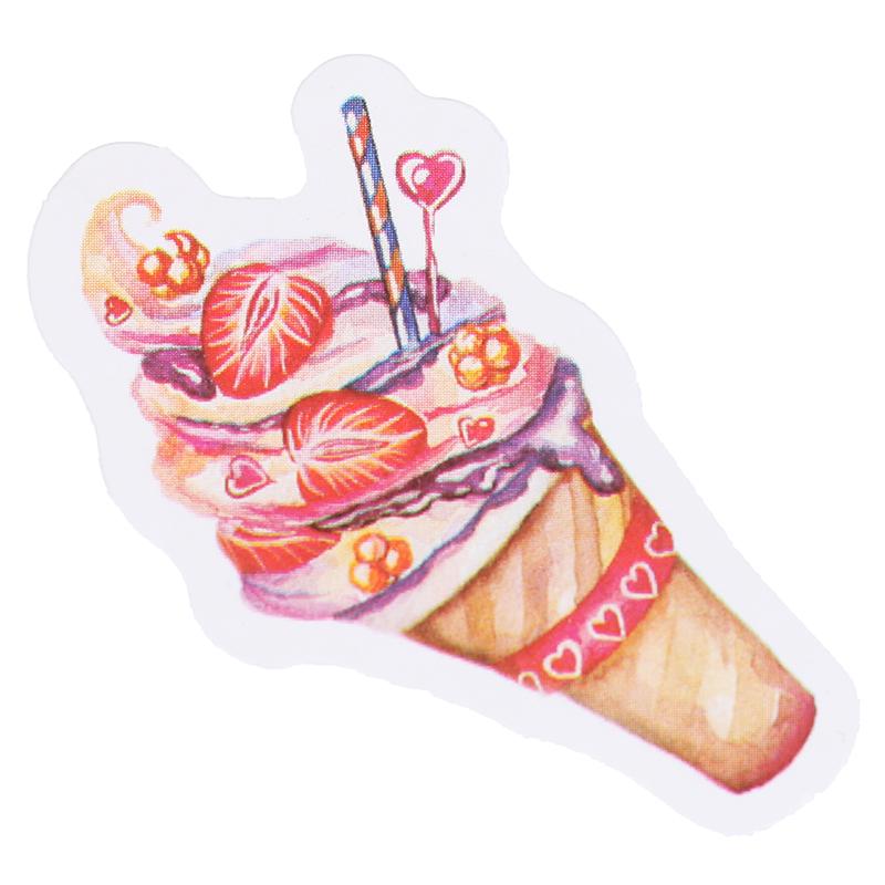 Buy 46Pcs Cute Pink Ice Cream Diy Diary Craft Stickers Scrapbooking ...