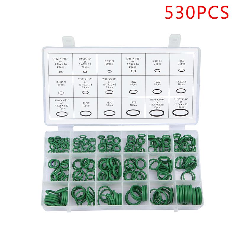 Buy 270/530 Piece Air Conditioning O Ring Assortment Seal Kit Green ...