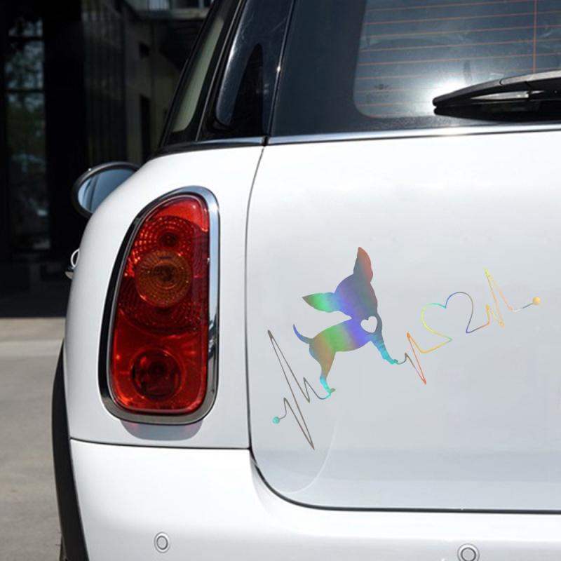 Car Window Bumper Sticker Decal French Bulldog Heartbeat 3D Vinyl Car ...