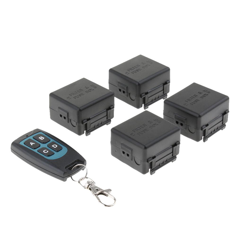 Buy DC 12V 1 CH RF Wireless Remote Controller Light Switch 4 Relay ...