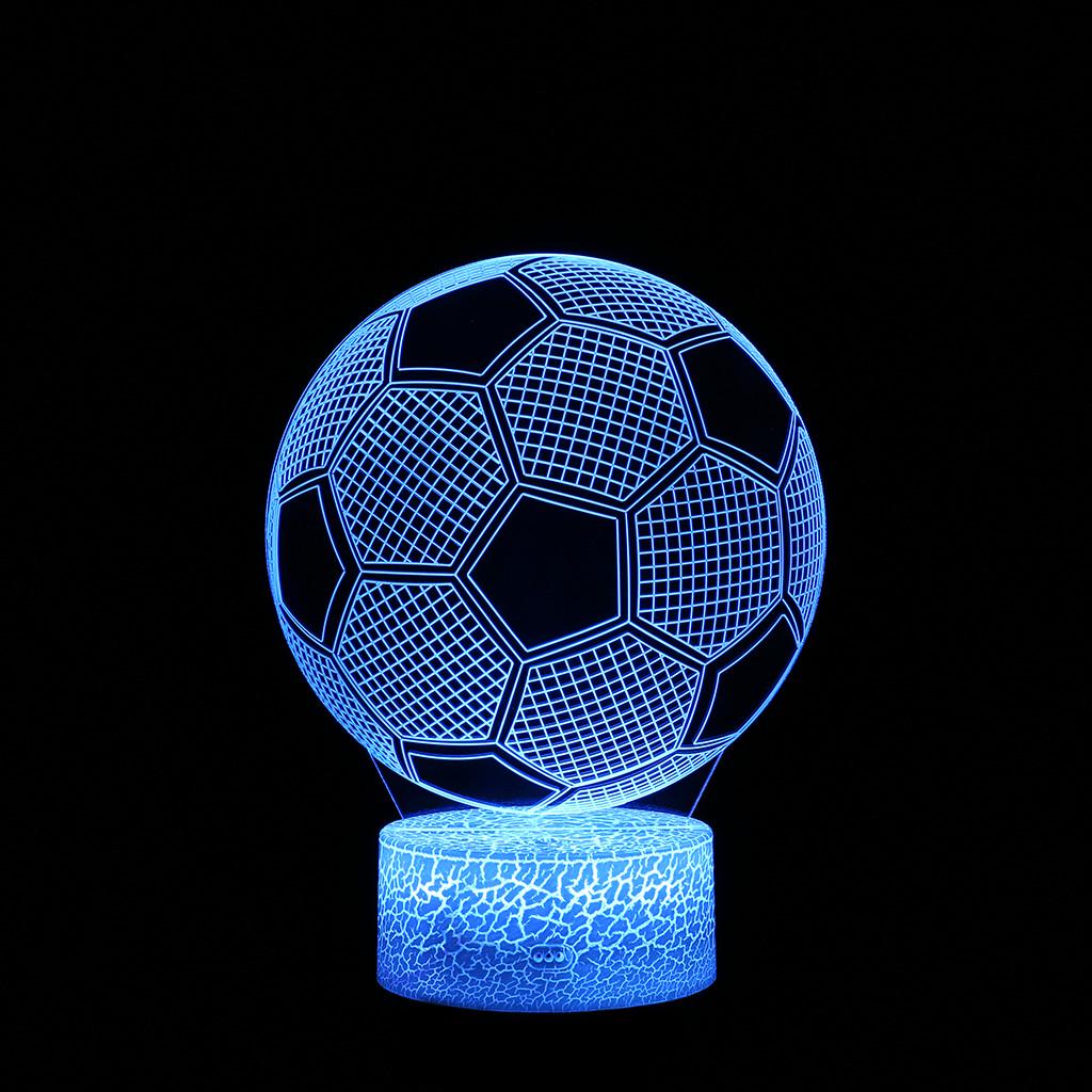 Buy Football LED 3D Illuminated Lamp Optical Desk Night Light With 7 ...