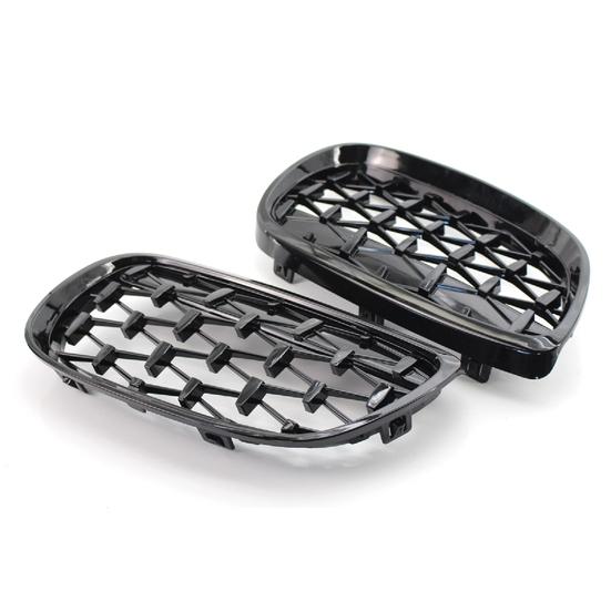 2Pcs Front Black Wear-resistant Grille Grill Anti-corrosive Bright ...