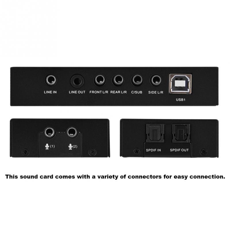 Buy USB 2.0 External Digital Audio Adapter USB 7.1 Surround Sound Box ...