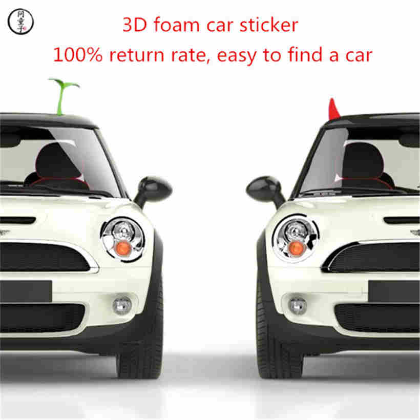 Buy 3D Small Sapling /Devil Horn Car Sticker Cool Anti Collision Car ...