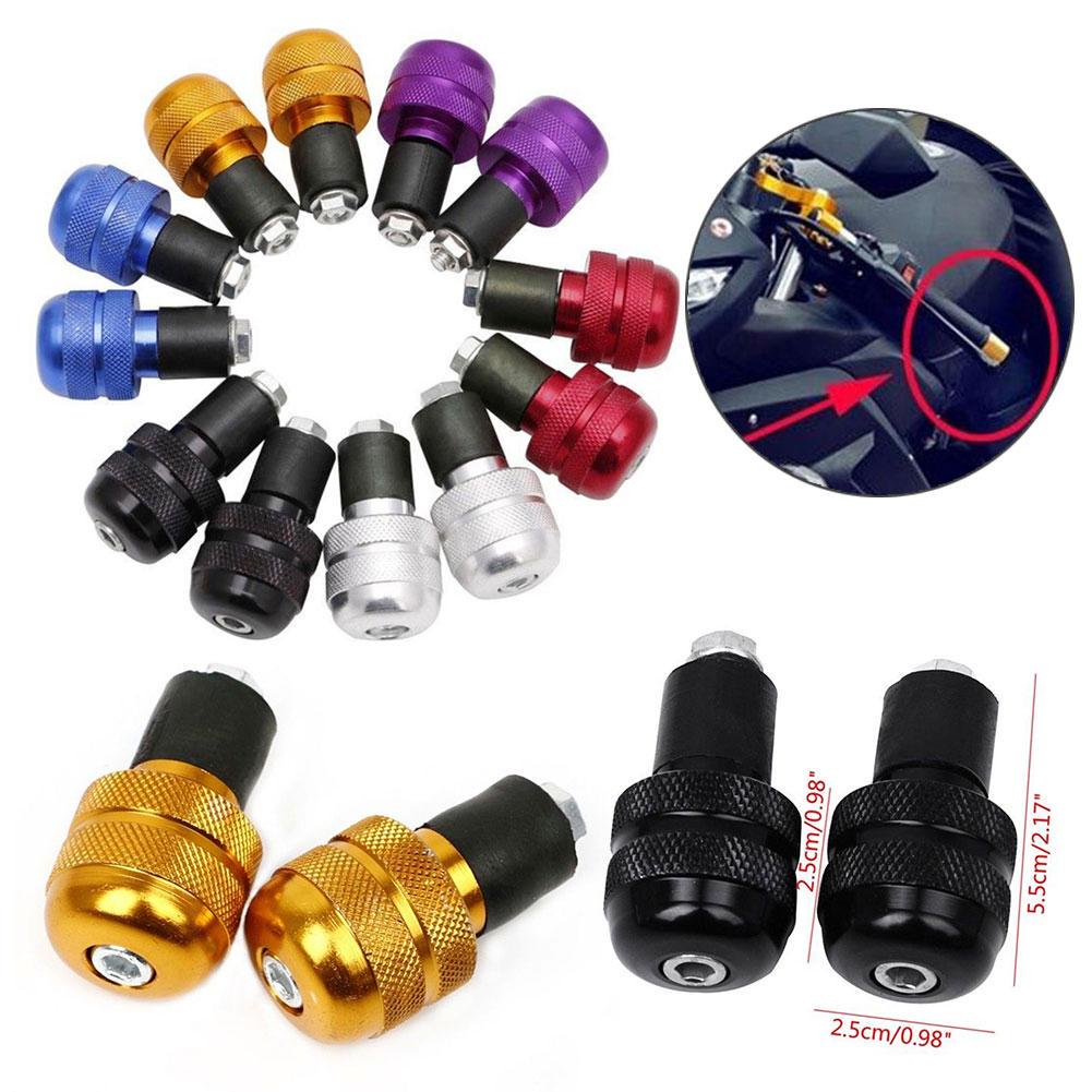 1 Pair Optional Color 7/8" Motorcycle Anti Vibration Handle Bar End ...