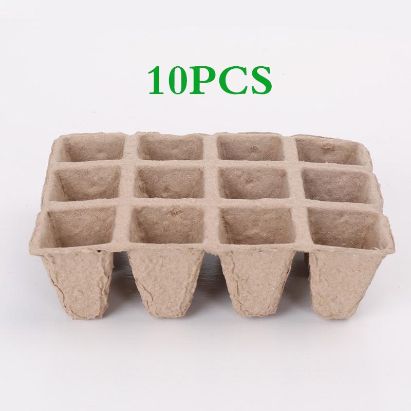 Buy 10/20PCS Paper Pulp 12Cells Nursery Cup Seedling Herb Seed Plant ...