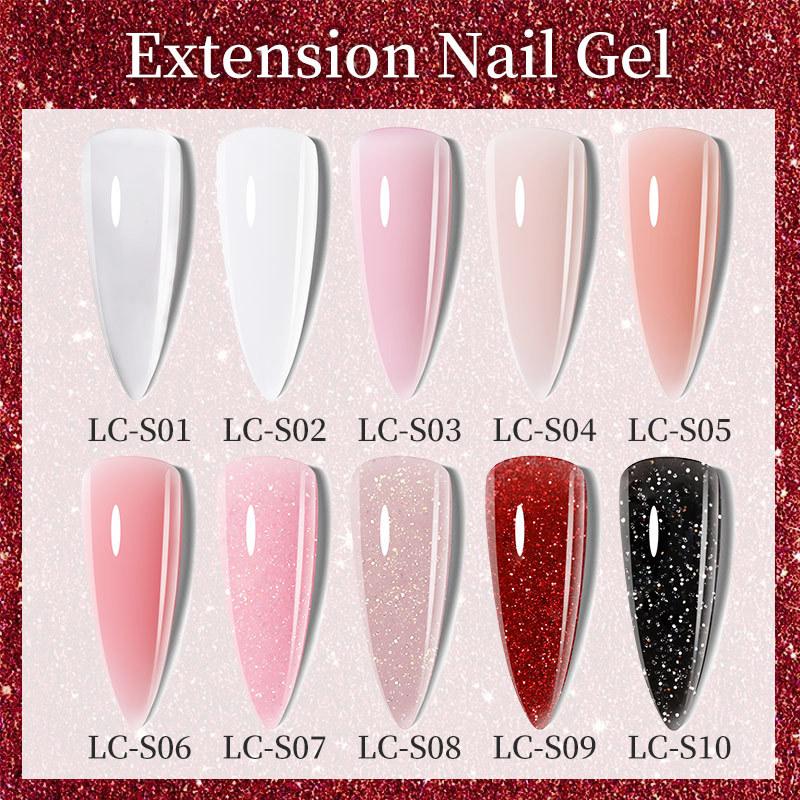 Kaufe LILYCUTE 10ML Nail Gel Extension Set With 6W UV Lamp For Manicure ...