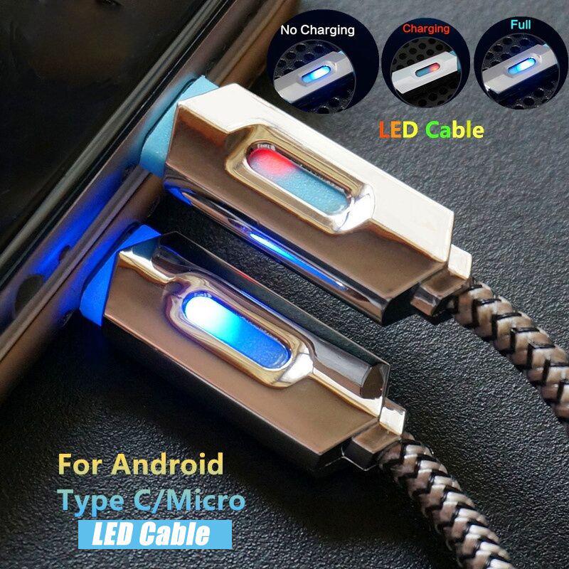 Nylon Braided LED Lighting Cables Micro USB Data Cable Fast Charging ...