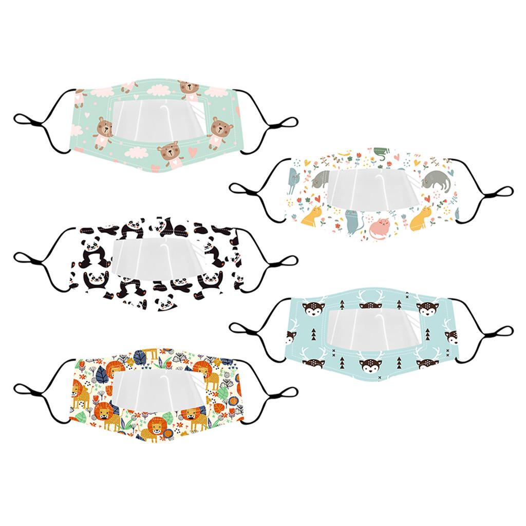 Buy AIIKA 5PC Children Outdoor Mask With Clear Window Visible ...