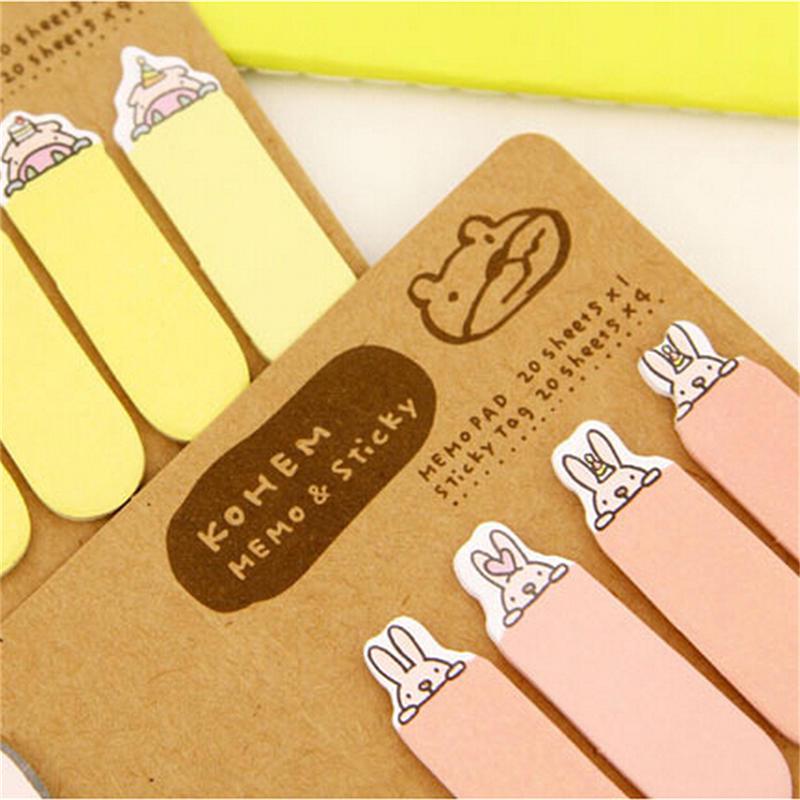 Buy Bear Pig Animal Sheep Sticky Note Index Flag Sticker Memo Post It ...
