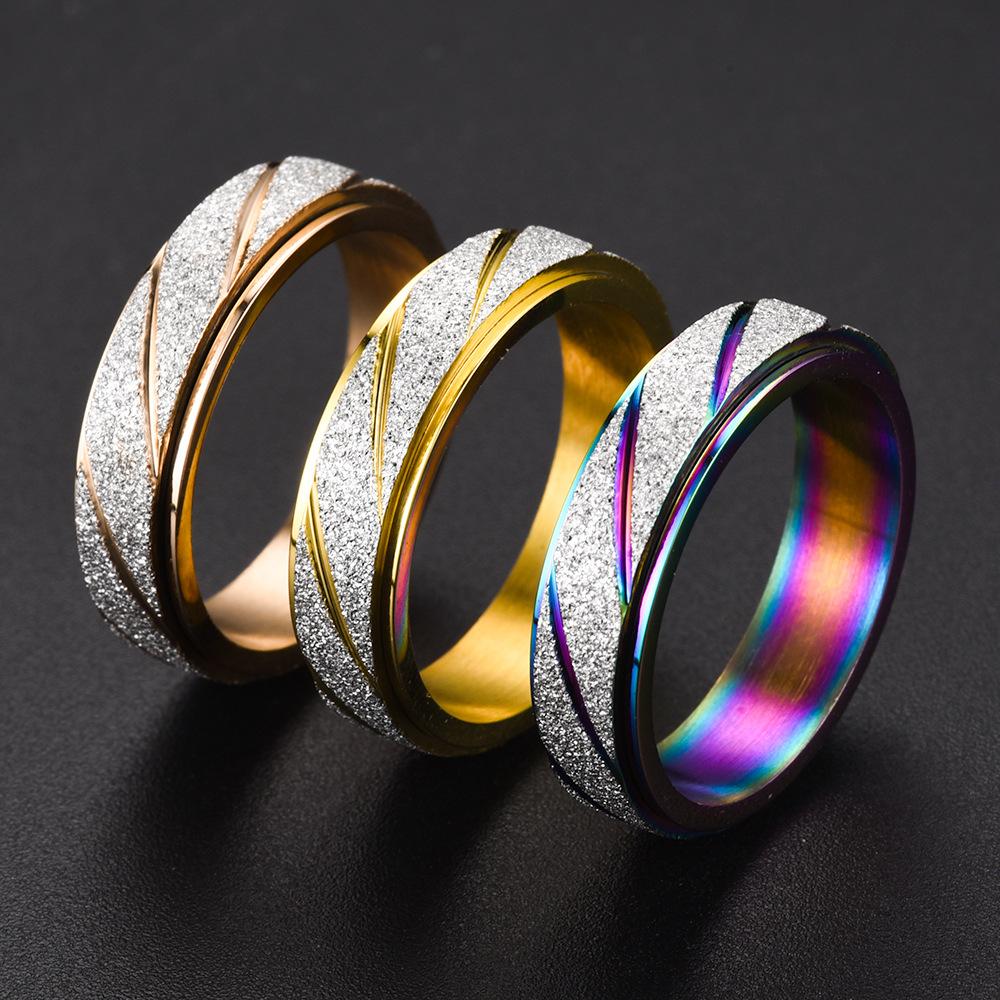 Buy 3pcs Anxiety Ring For Women Men Moon Fidgets Rings 2022 Trend Punk ...