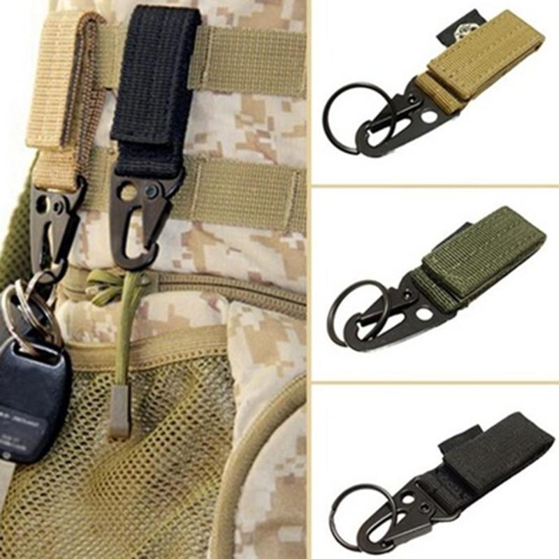 Buy Tactical Molle Key Ring Hook Nylon Keeper Key Chain Hanging Belt ...