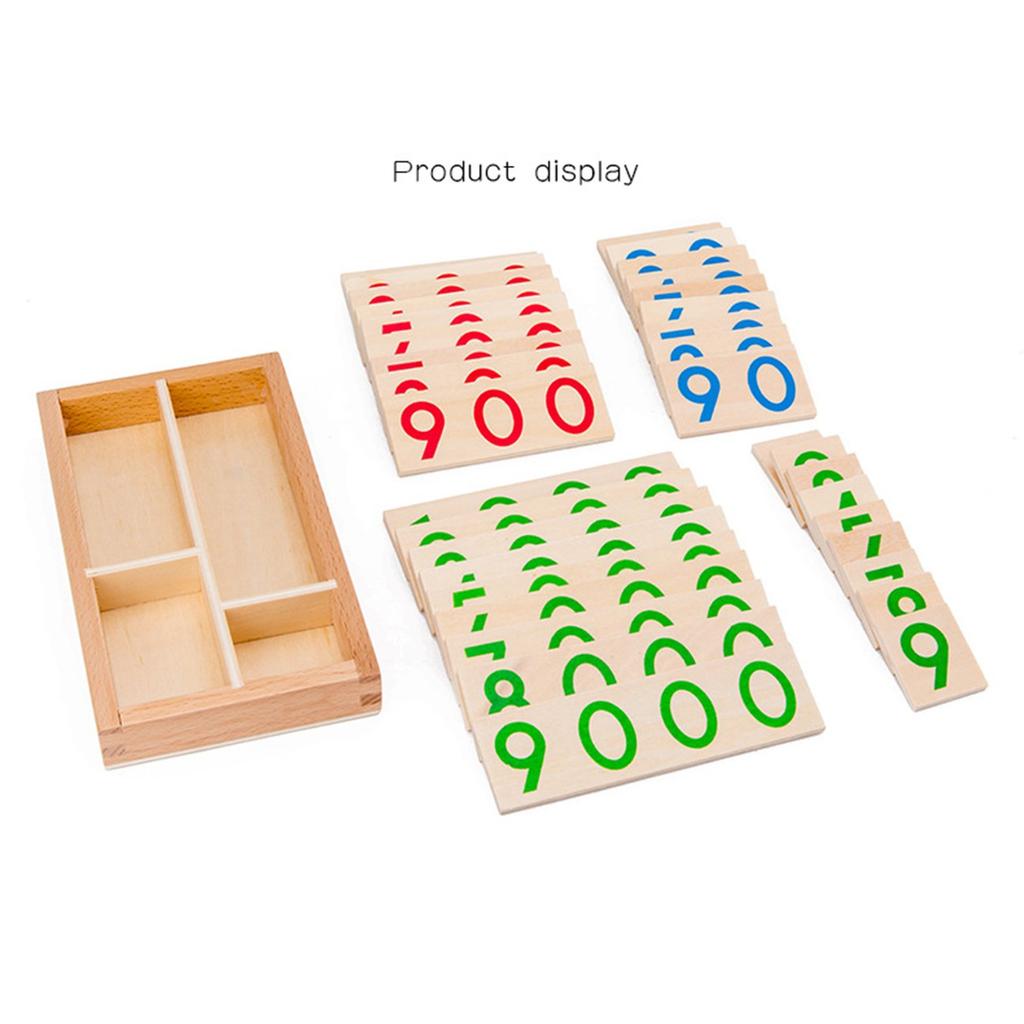 Buy Baby and Toys Children's Wooden Montessori Numbers 1-9000 Learning ...