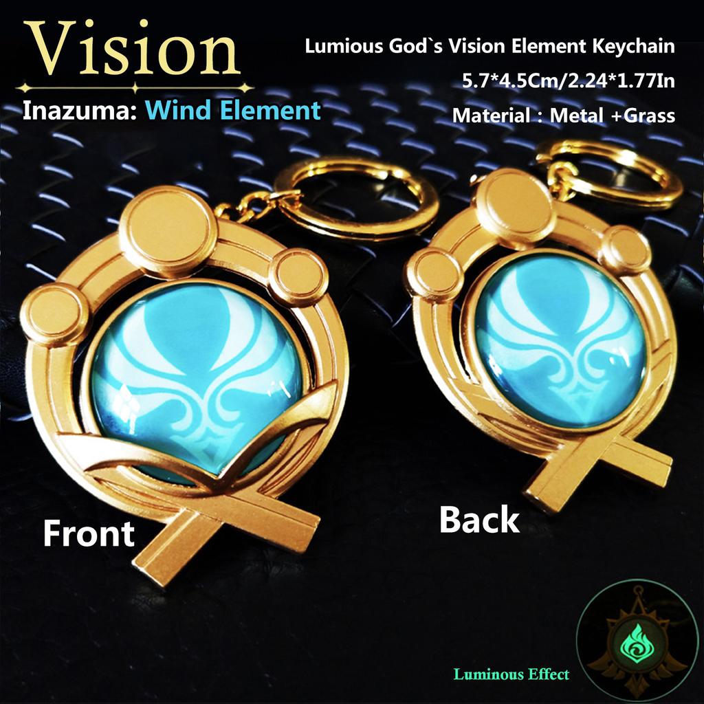 Genshin Impact Cosplay Anahtarlık Elemanları Charm, Visions Gods Göz Metal Kolye uygun fiyatlı ...