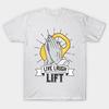 T Shirt Kadın Live Laugh Lift Harajuku Baskı Kawaii Tshirt Yaz Kısa ...