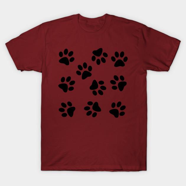 Buy Men Premium Cotton Harajuku T Shirt Cute Little Paws Pattern Design ...