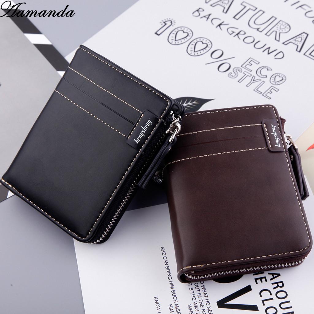 Men Wallets Coin Purse Clutch Hasp Retro Short Wallet package multi ...