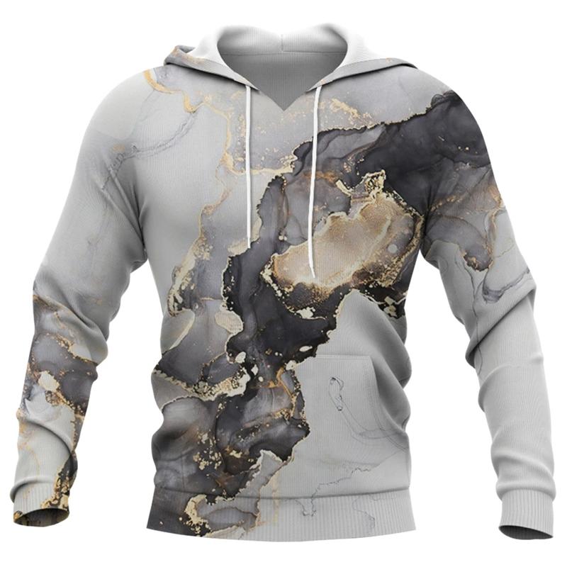 Cheap Men's Hoodie 3D Gradient Print Oversized Pullovers 2024 New ...
