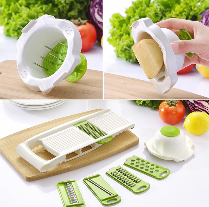Buy 5Pieces/Set Kitchen Supplies Multifunctional Vegetable Cutter ...