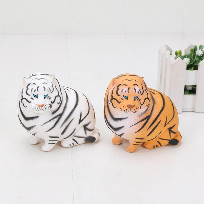 Buy Cute Little Fat Tiger Figure Painted Baby Fat Animal Q Version PVC ...