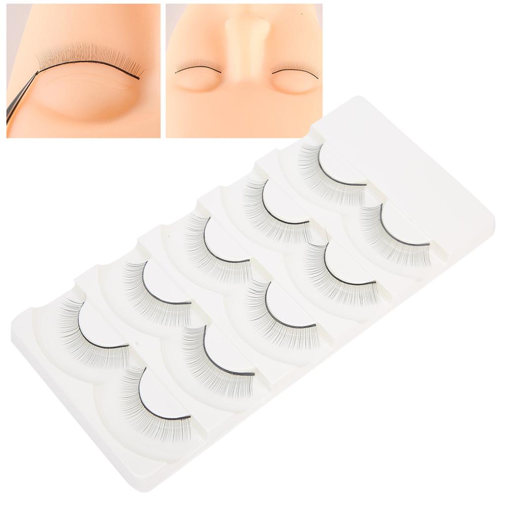 Buy 5 Pairs Eyelash Makeup Practice False Eyelashes Self‑Adhesive False ...