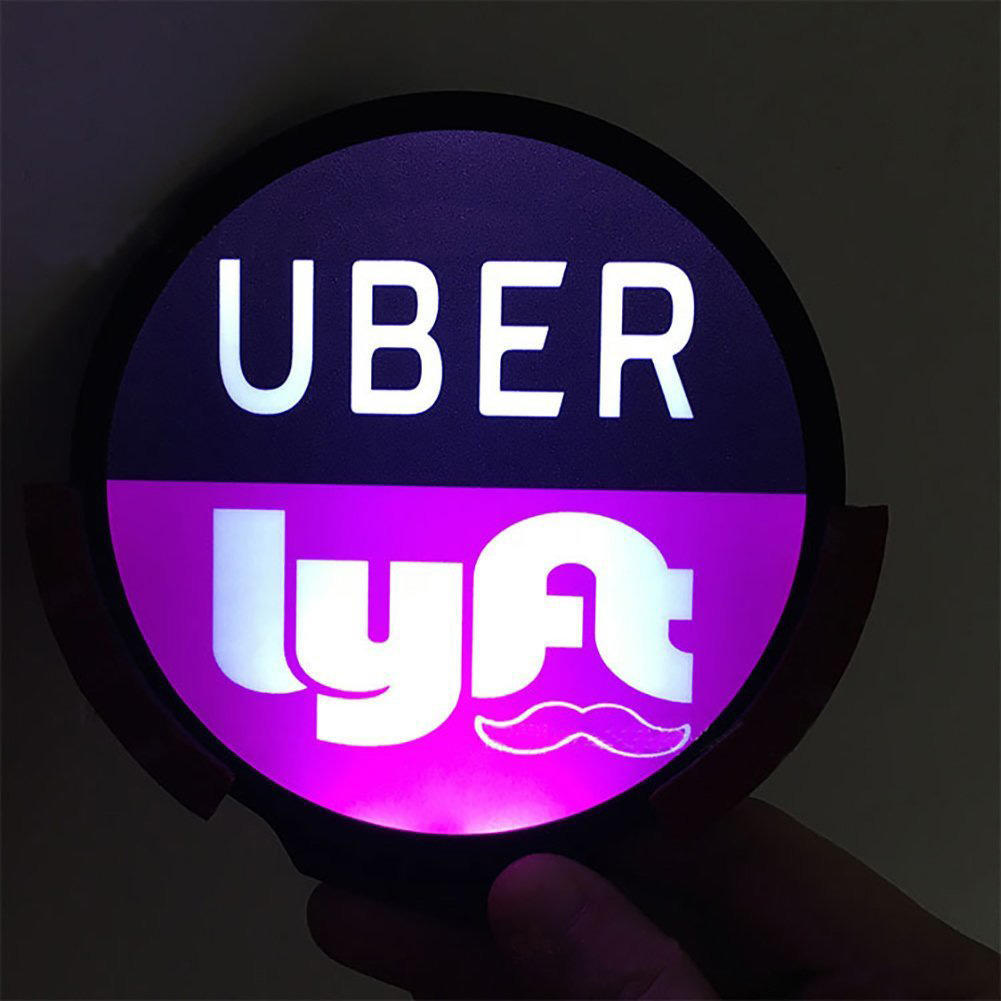 Buy LED Light Car Sign Logo Glowing Decal Luminous Signs Rideshare ...