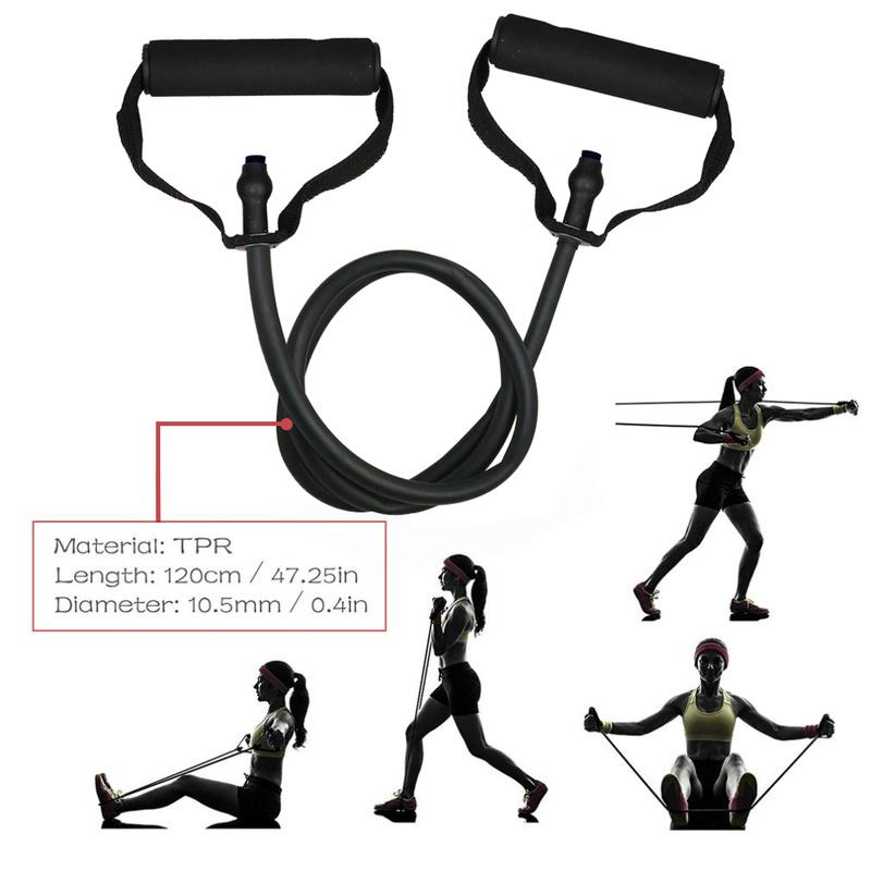 5 Levels Resistance Bands Fitness Yoga Pull Rope Rubber Expander ...