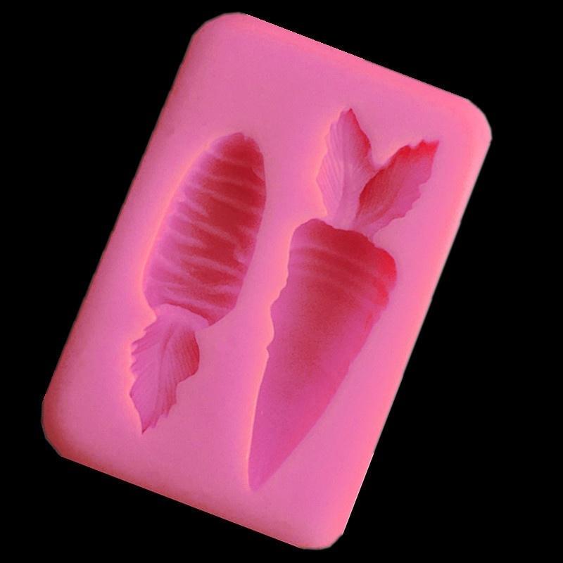 3D DIY Carrots Shape Silicone Cake Mold Candy Chocolate Fondant Cookies ...