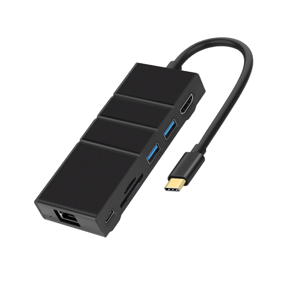 Buy 7 In 1 Type C Hub with Ethernet Port 4K USB To HDMI 2 3.0 Ports at ...