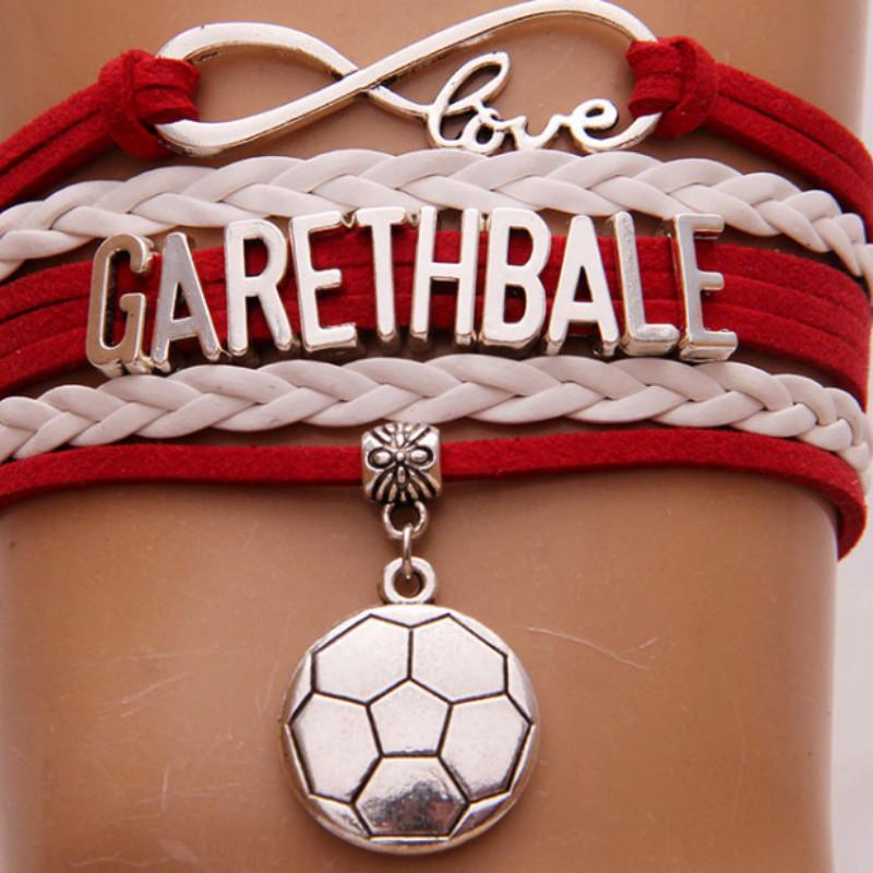 Buy Football Handchain Multi Layer Braid Bracelet Gareth Bale Letter ...