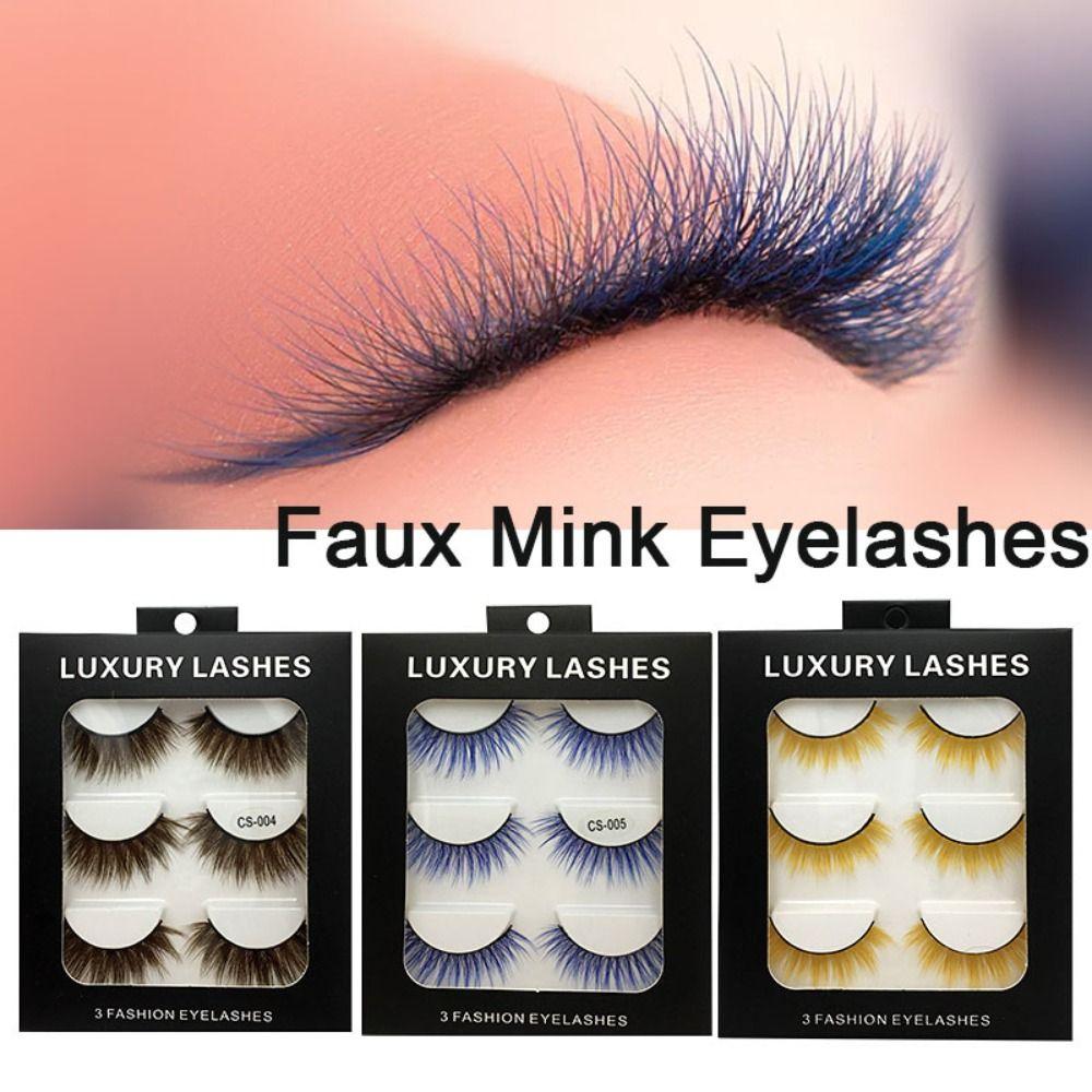 Kaufe Faux Mink Hair Fuffy Lashes False Eyelashes Thick Long Eye Lashes ...