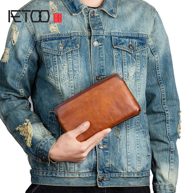 Handmade First Layer Cowhide Clutch ,Vintage Leather Clutch ,Men 'S ...