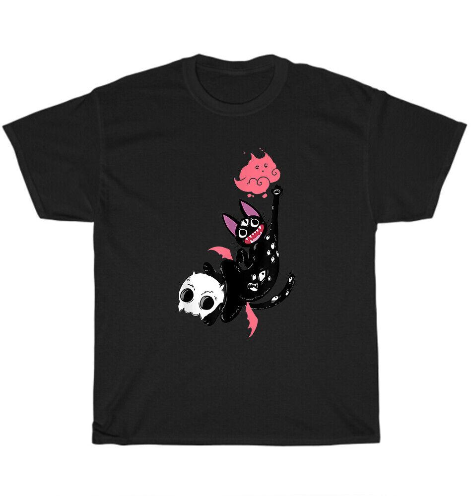 Kawaii Black Cat Pastel Goth Lovers Emo Cats Men'S Clothing Summer ...