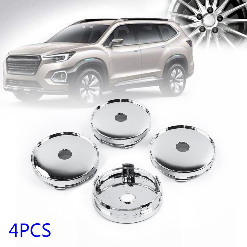 Buy Chrome Silver Racing Car Wheel Center Hub Cap Covers Set No Logo ...