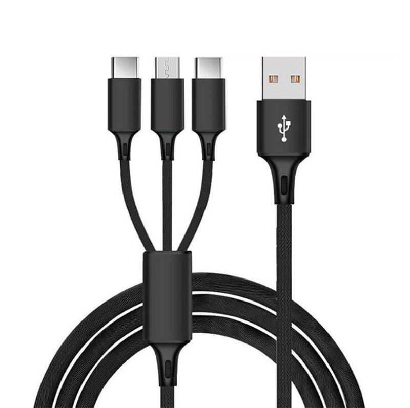 Buy Apple Type-c Android Data Cable 3A Three-in-one Fast Charge Mobile ...