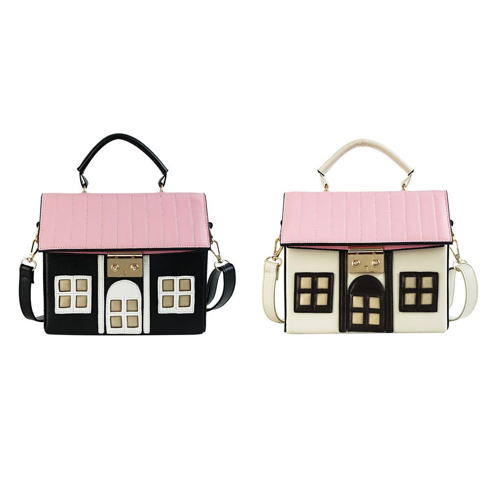 Buy Personality House Shaped Leather Women Girl Messenger Bag Shoulder ...