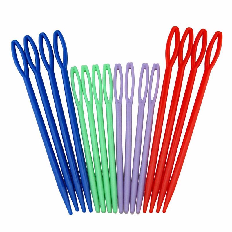 Fashion New Cute Hot Colorful Plastic Sewing Needles Tool For Sweater ...