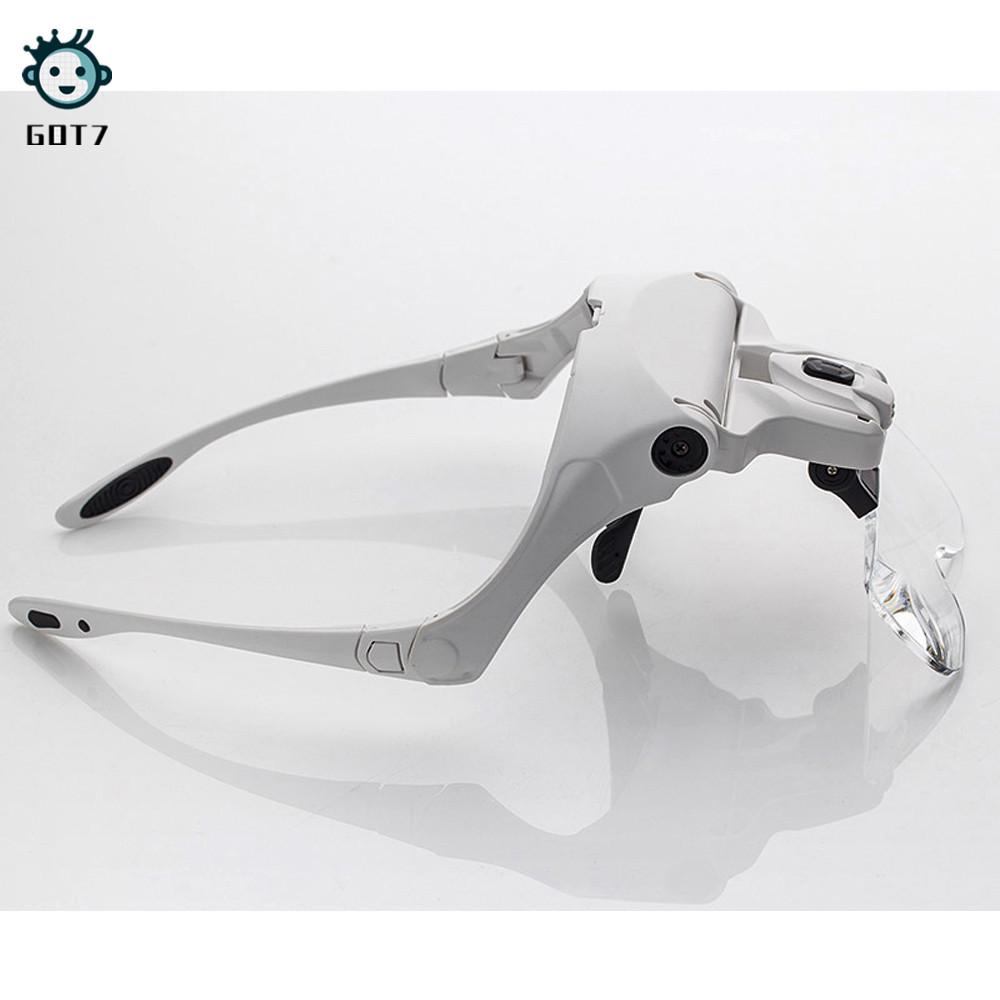 Buy H2Orchard Headband Magnifier Glasses LED Magnifying Loupe Head ...