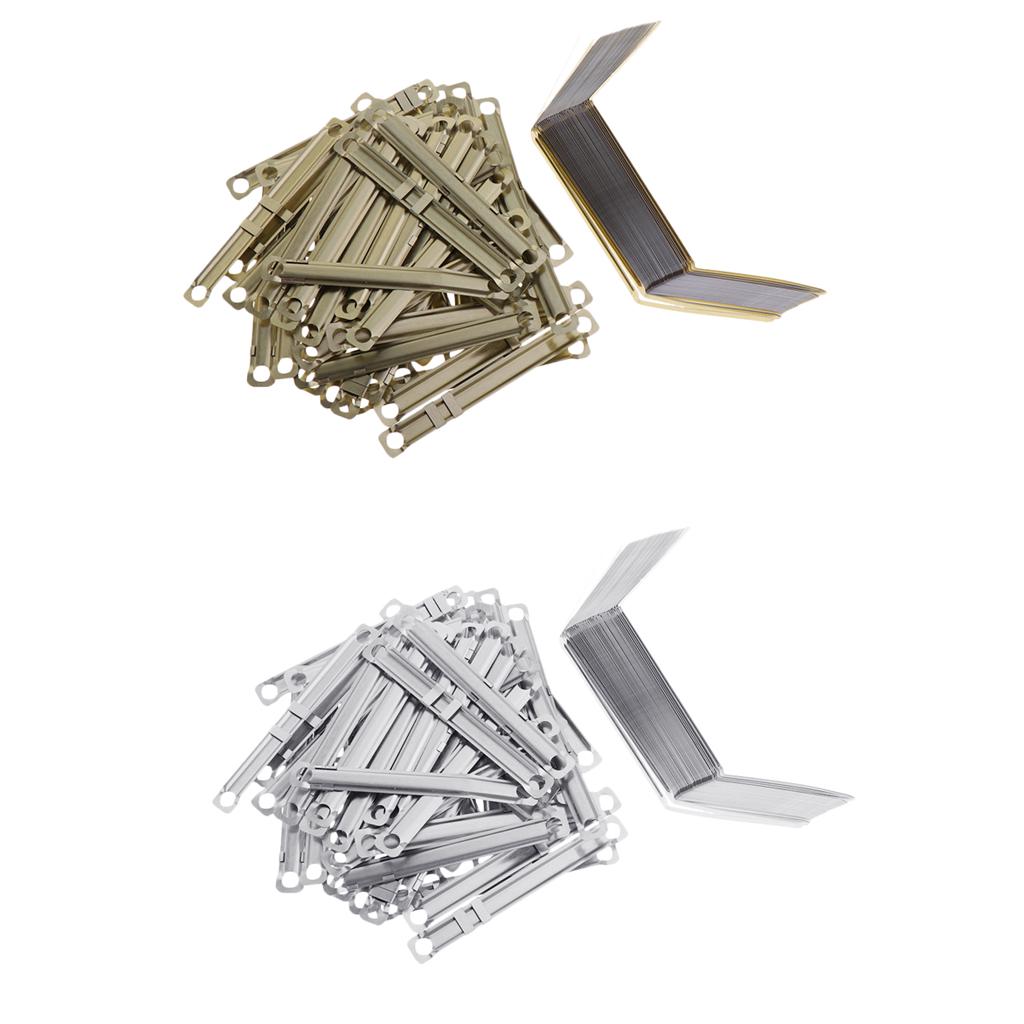50Pcs Metal Filing Clips Binder Paper Clamps Document Organizer Silver ...